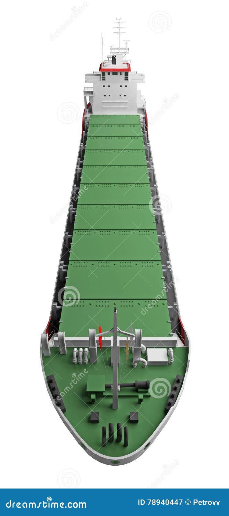 Tanker Ships View from Above 3d Rendering Stock Illustration ...