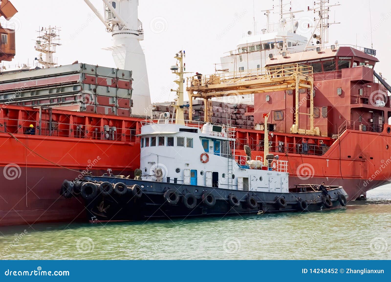 Tanker and a tugboat stock photo. Image of export, industry - 14243452