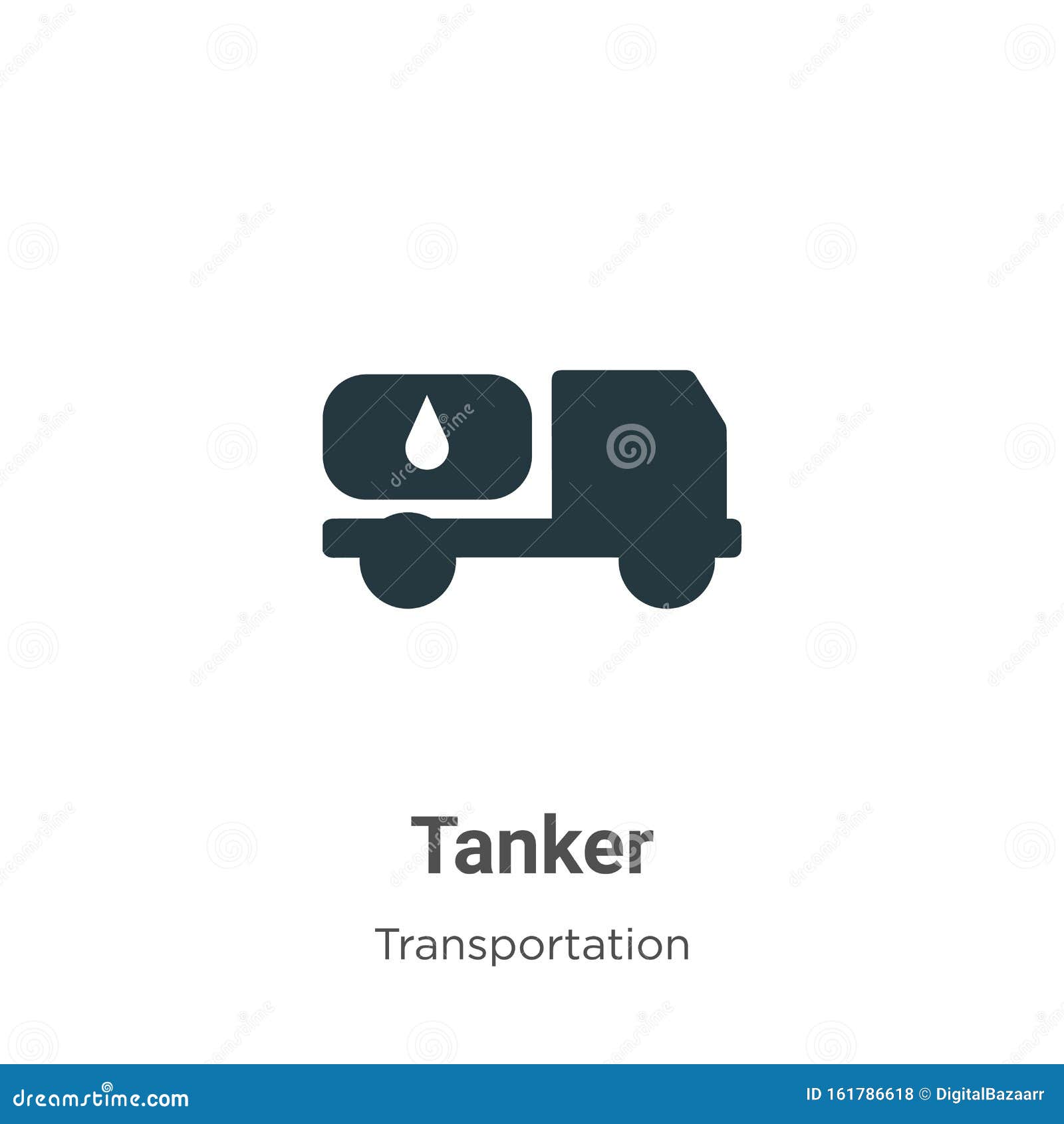 Tanker Vector Icon on White Background. Flat Vector Tanker Icon Symbol ...