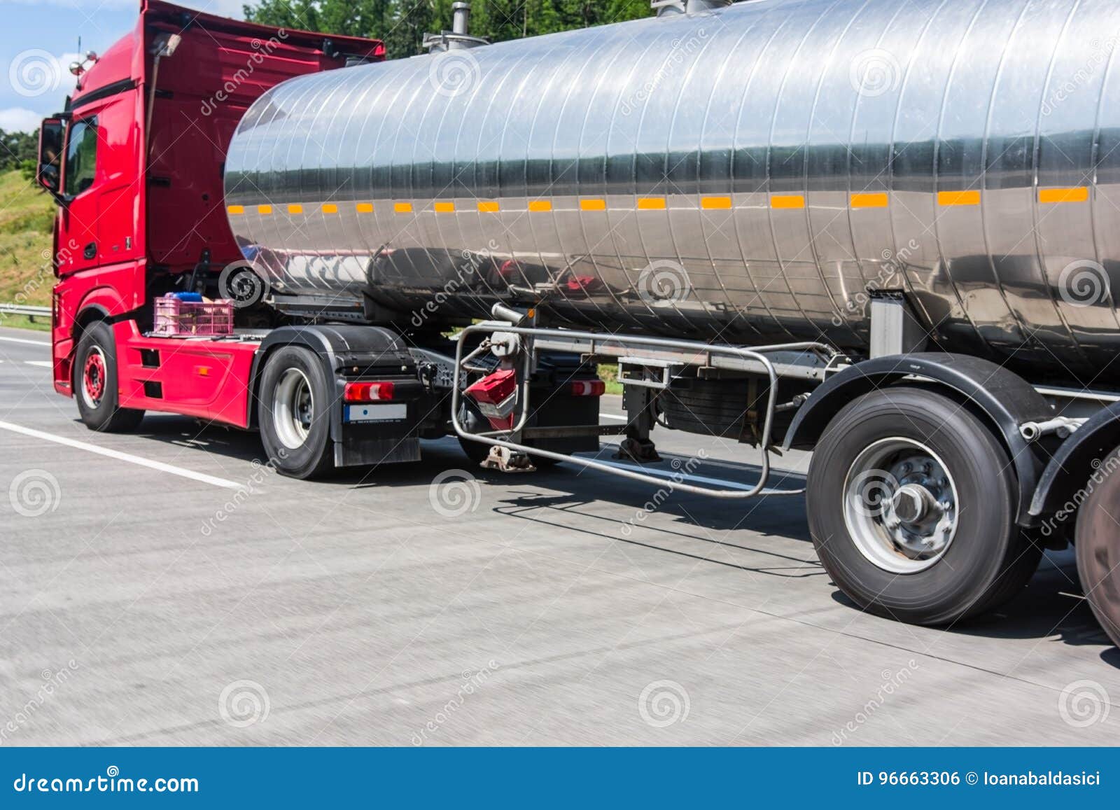 Tankers Transporting Fuel on the Road Stock Photo - Image of ecology ...