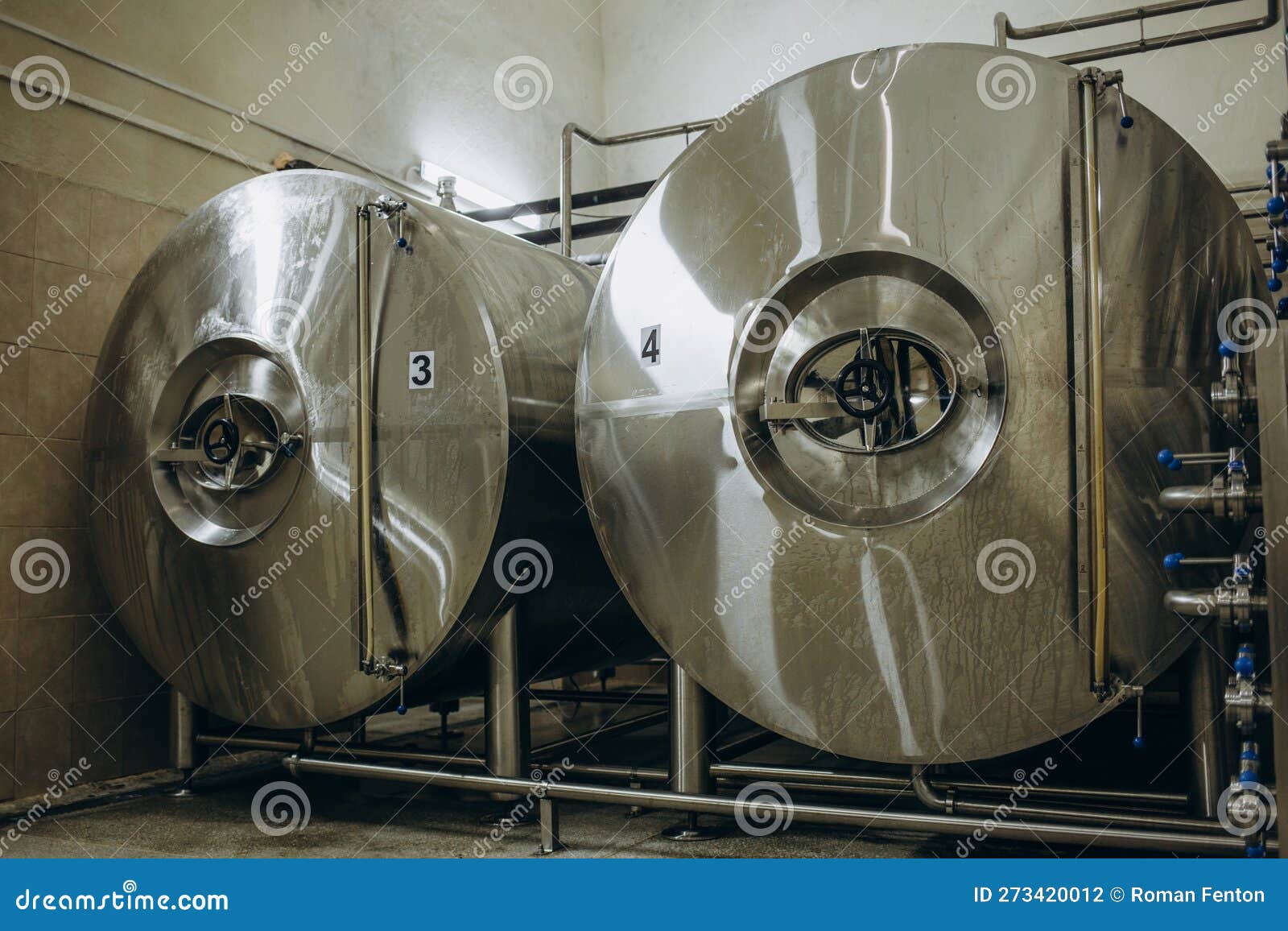 Tanks for Beer Storage. Modern Brewing Production. Stock Photo - Image ...