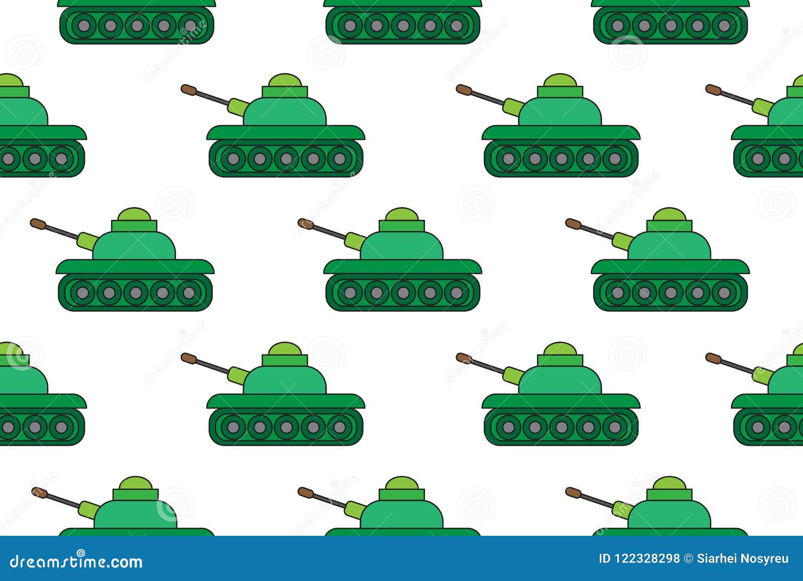 Tanks In Seamless Pattern. Background Of Hostilities. Conflict B Vector ...