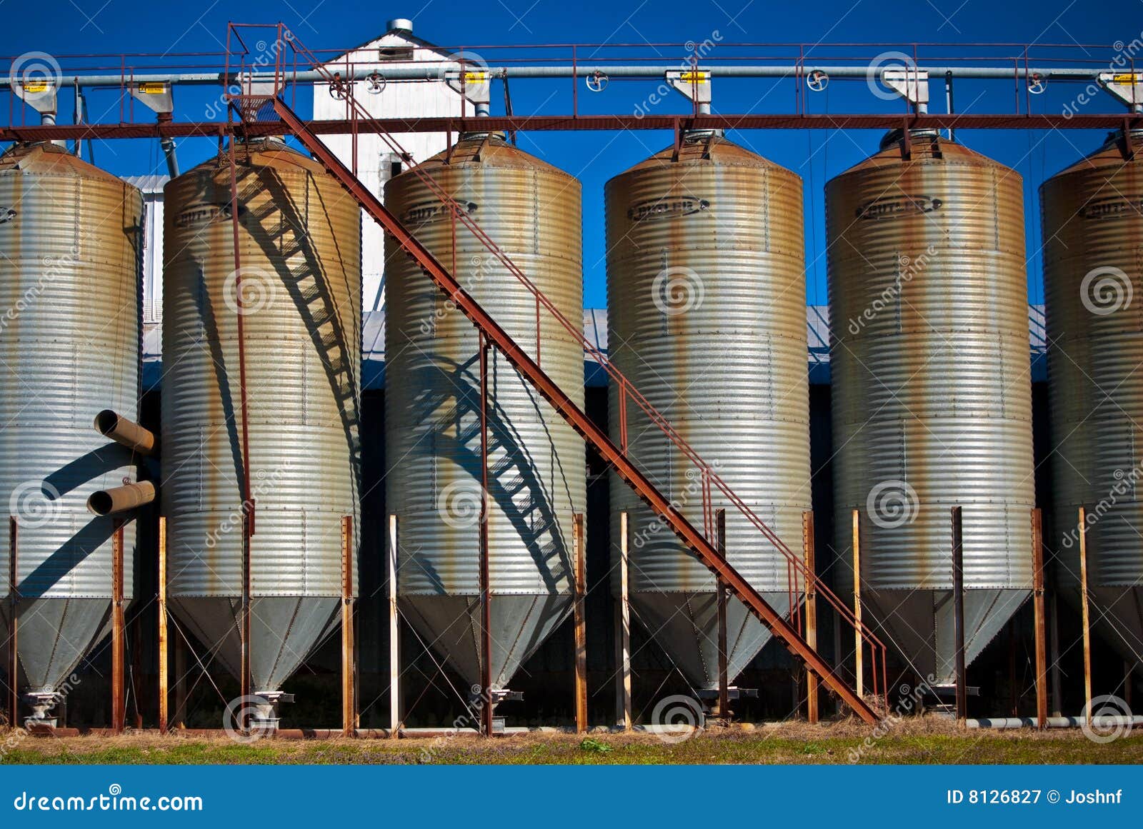 Tanks and catwalk stock image. Image of metal, rust, stairs - 8126827