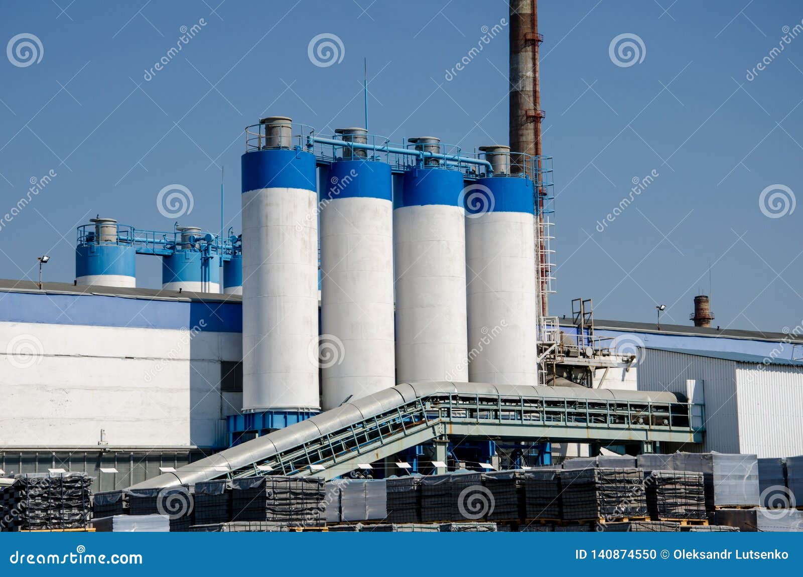 Tanks in the factory stock photo. Image of production - 140874550