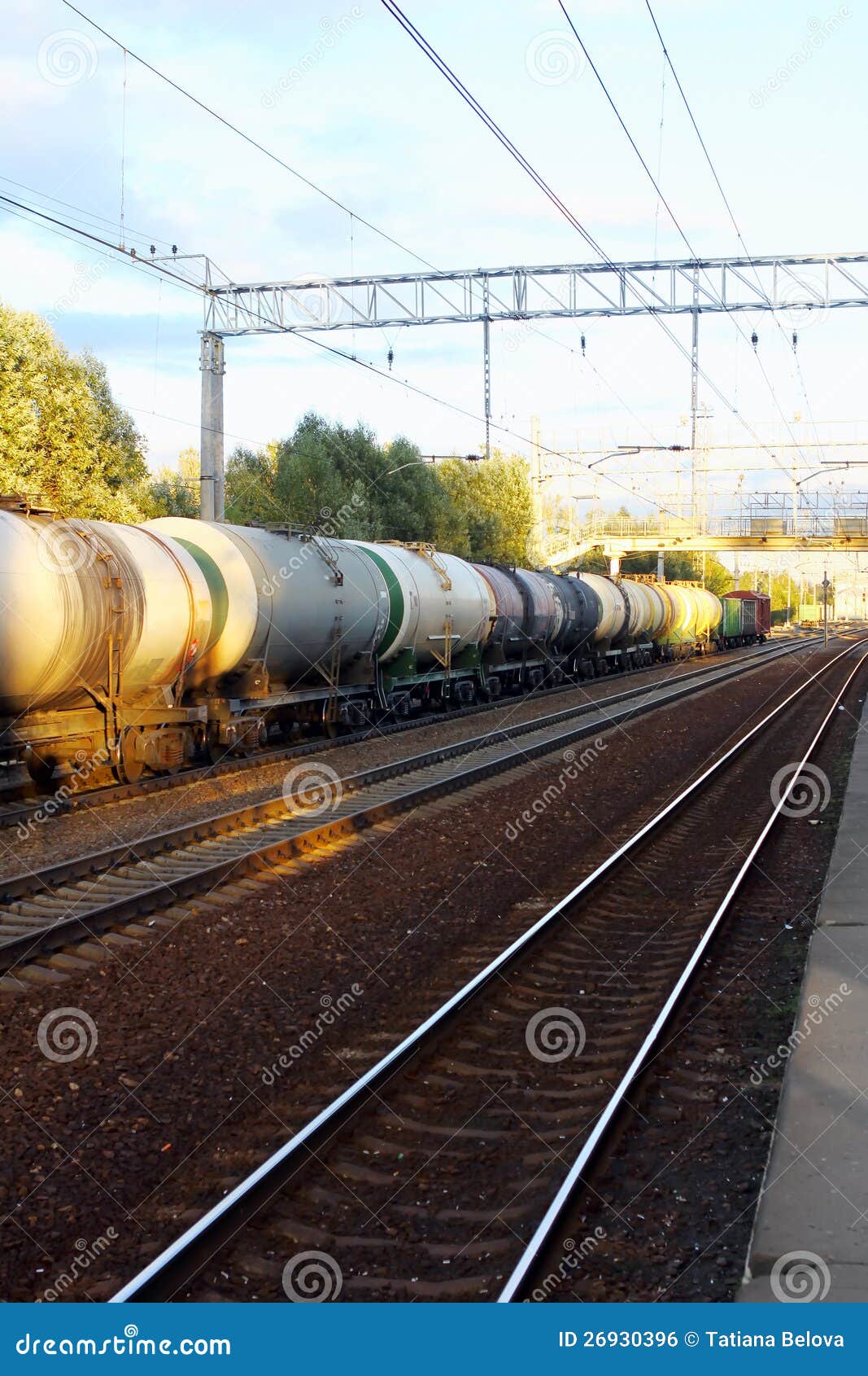 Tanks with fuel by rail stock photo. Image of industry - 26930396
