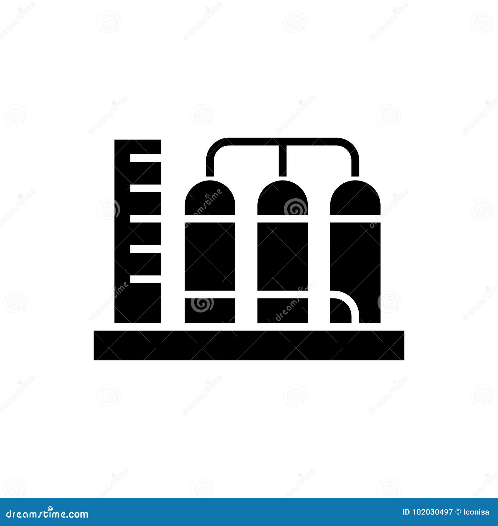 Tanks Icon, Vector Illustration, Black Sign on Isolated Background ...
