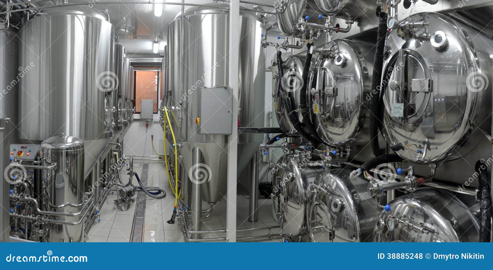 Tanks in microbrewery stock photo. Image of metallic - 38885248