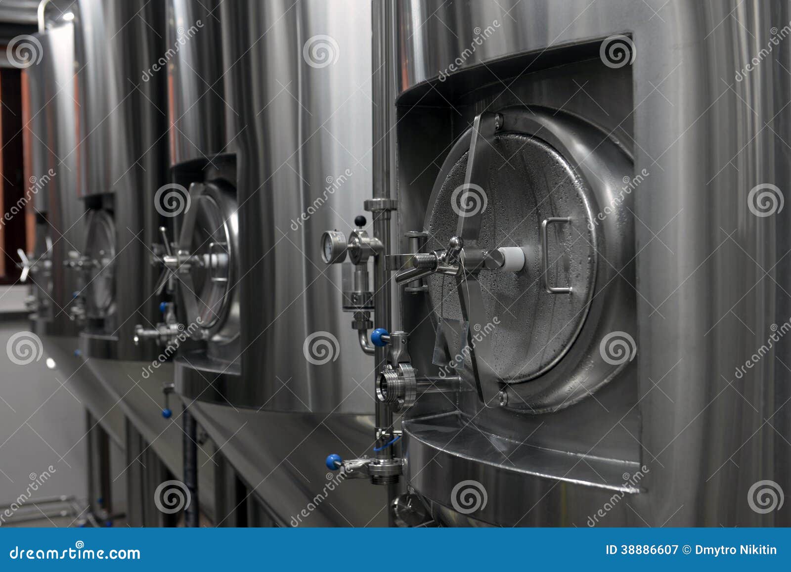 Tanks in microbrewery stock image. Image of alcohol, boiling - 38886607