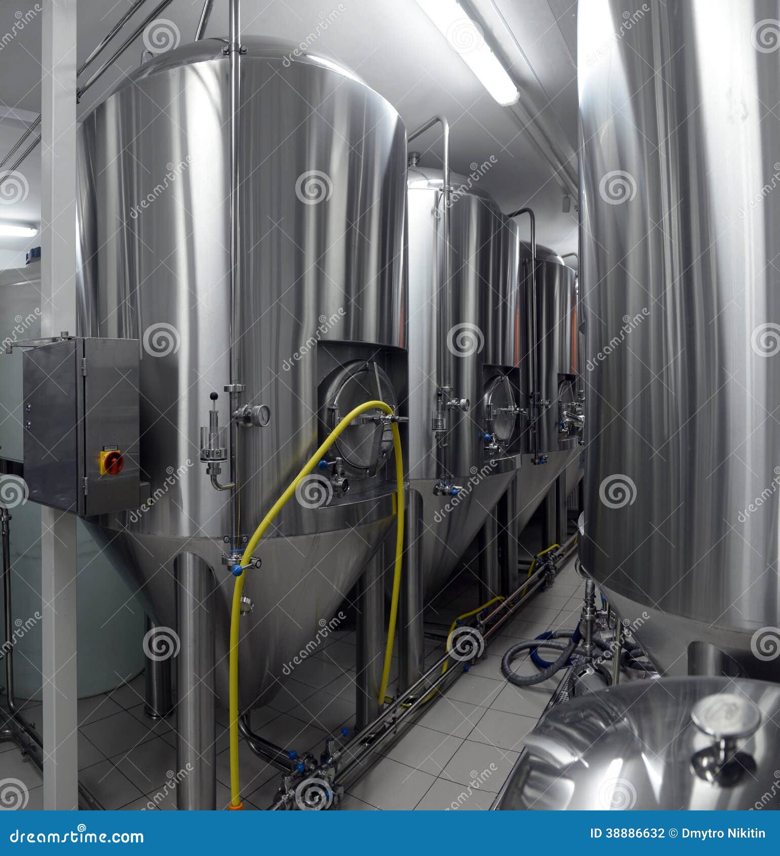 Tanks in microbrewery stock photo. Image of machines - 38886632