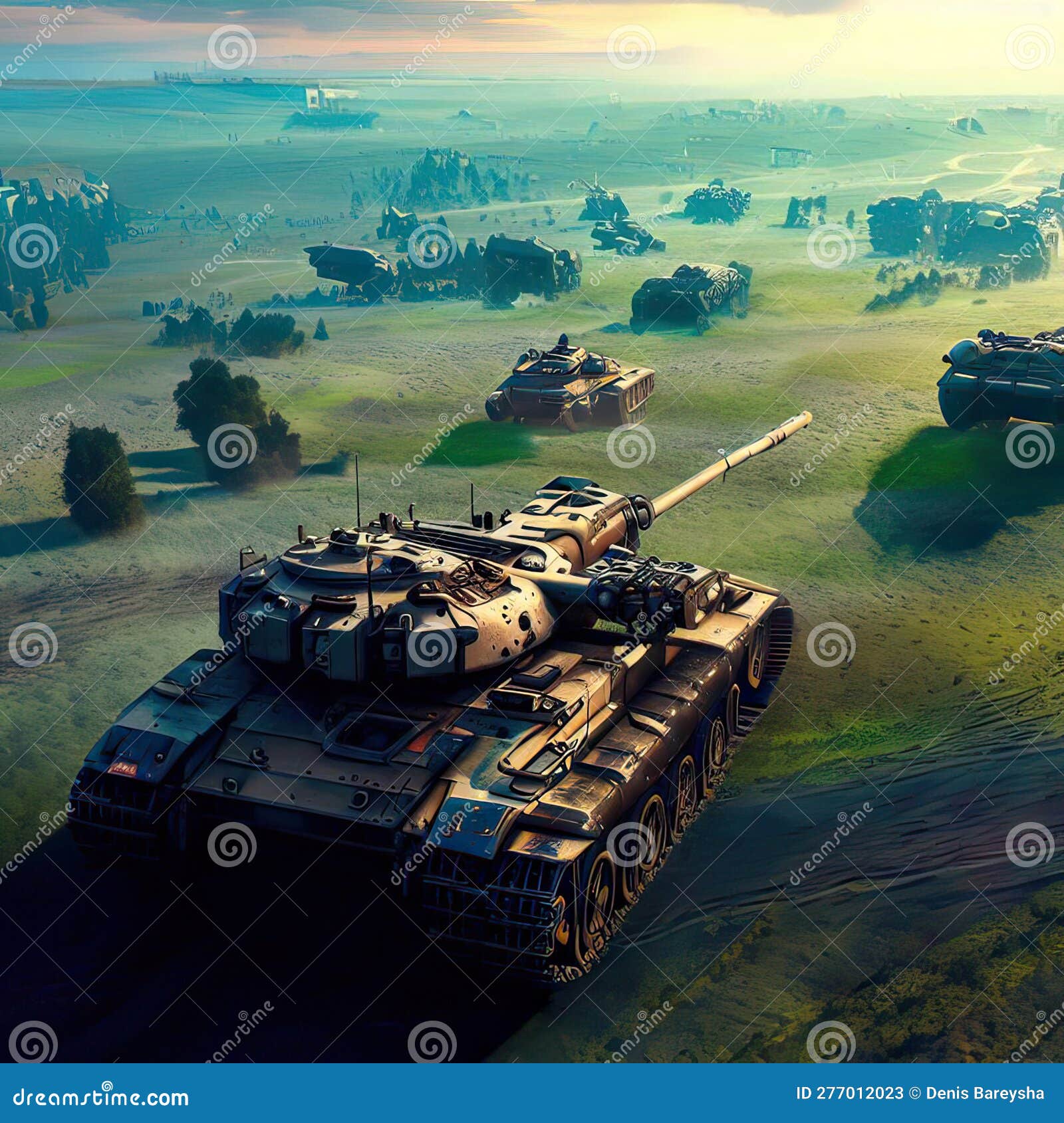 War Tanks And Infantry Army In Battlefield Royalty-Free Stock Photo ...