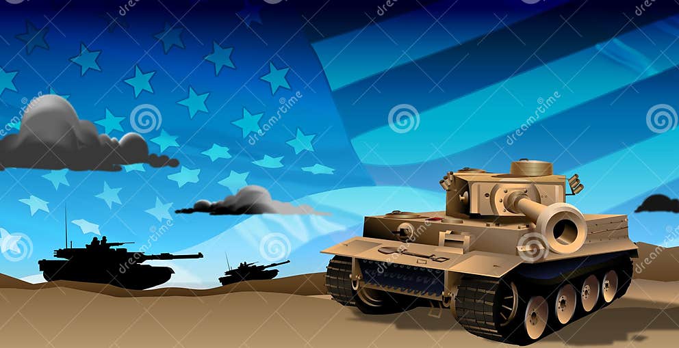 Tanks at Night stock illustration. Illustration of fighting - 1204080