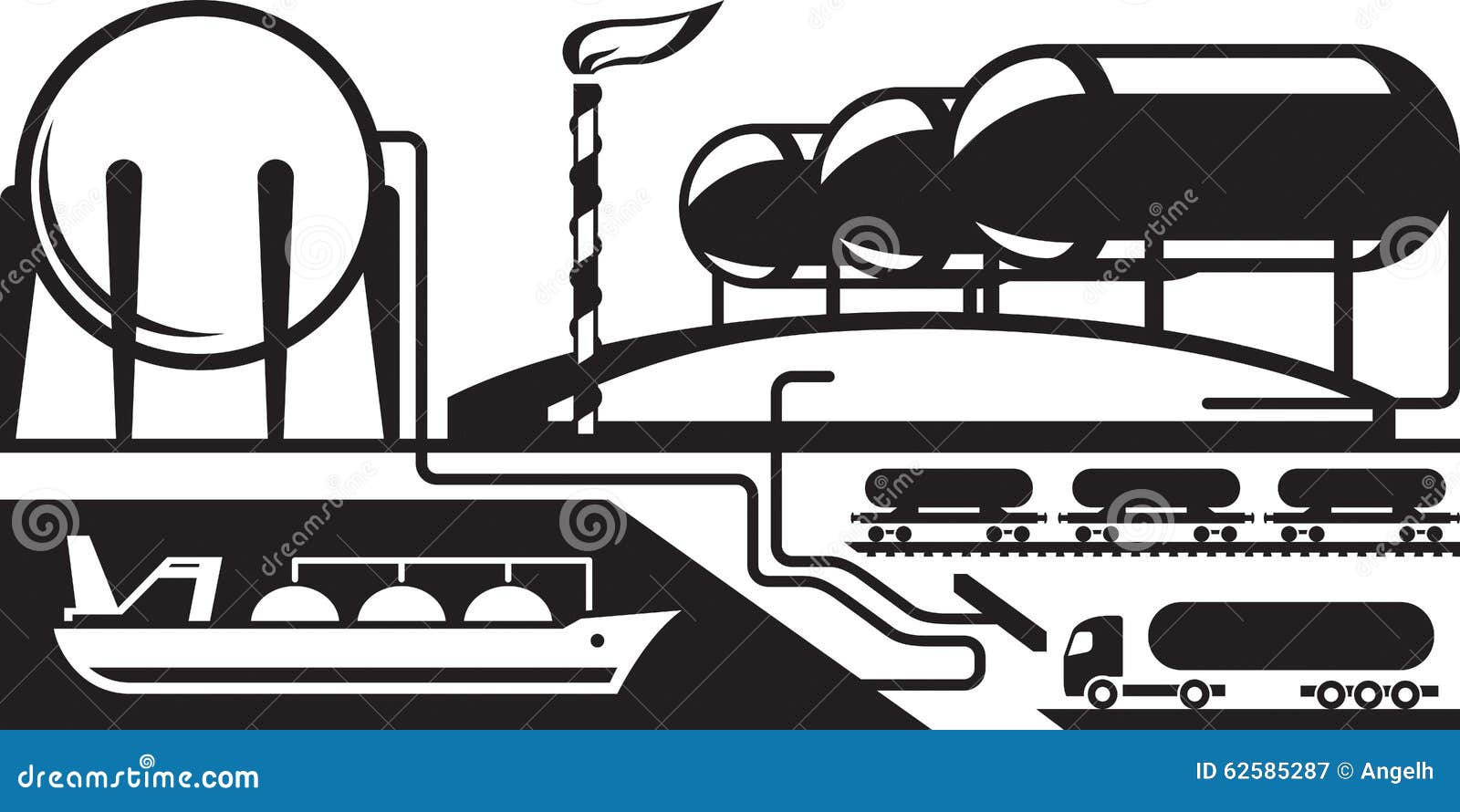 Gas Tank Terminal With LNG Cargo Ships Cartoon Vector | CartoonDealer ... Gas Tank Terminal With LNG Cargo Ships Cartoon Vector | CartoonDealer ...