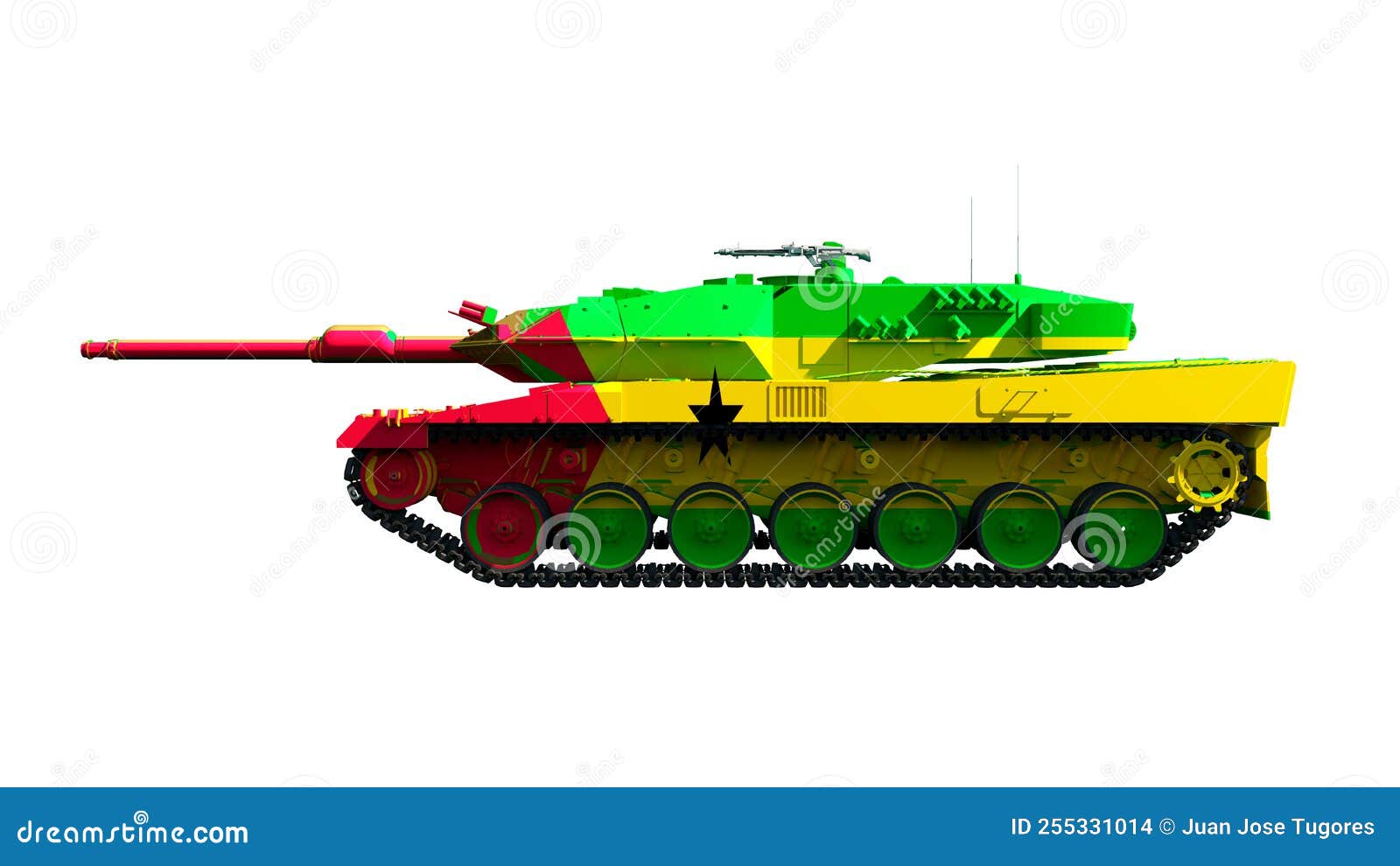 Tanks painted with flag stock illustration. Illustration of military ...