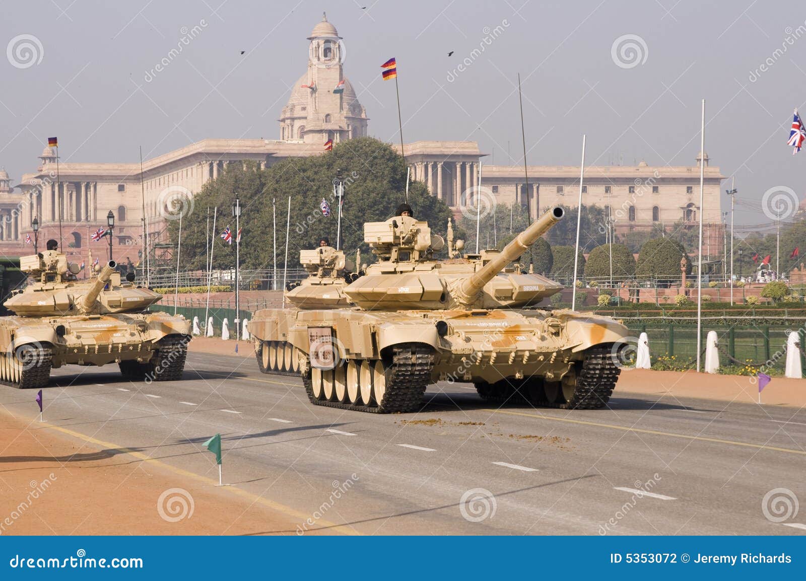 Tanks on parade editorial photography. Image of indian - 5353072