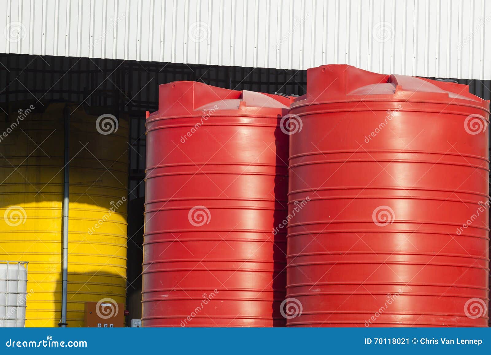 Tanks Plastic Large stock image. Image of outdoors, industrial - 70118021