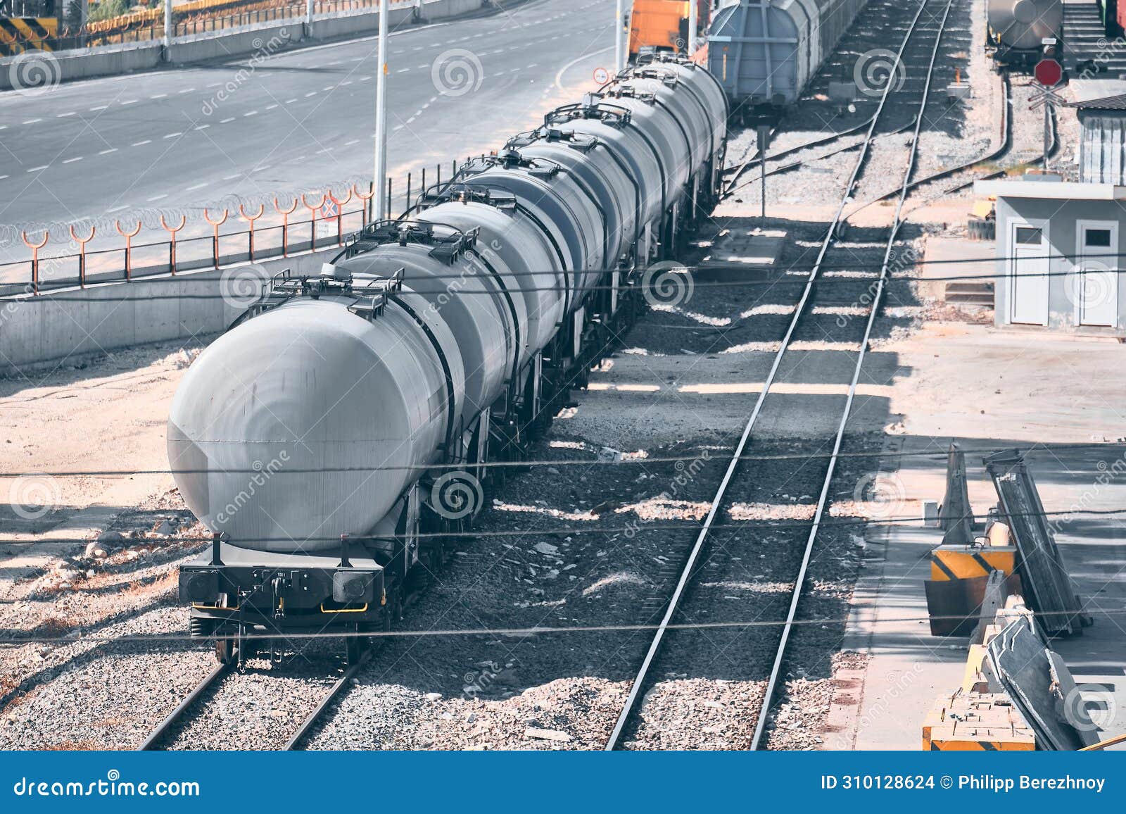 Tanks on railway track stock photo. Image of steel, industrial - 310128624