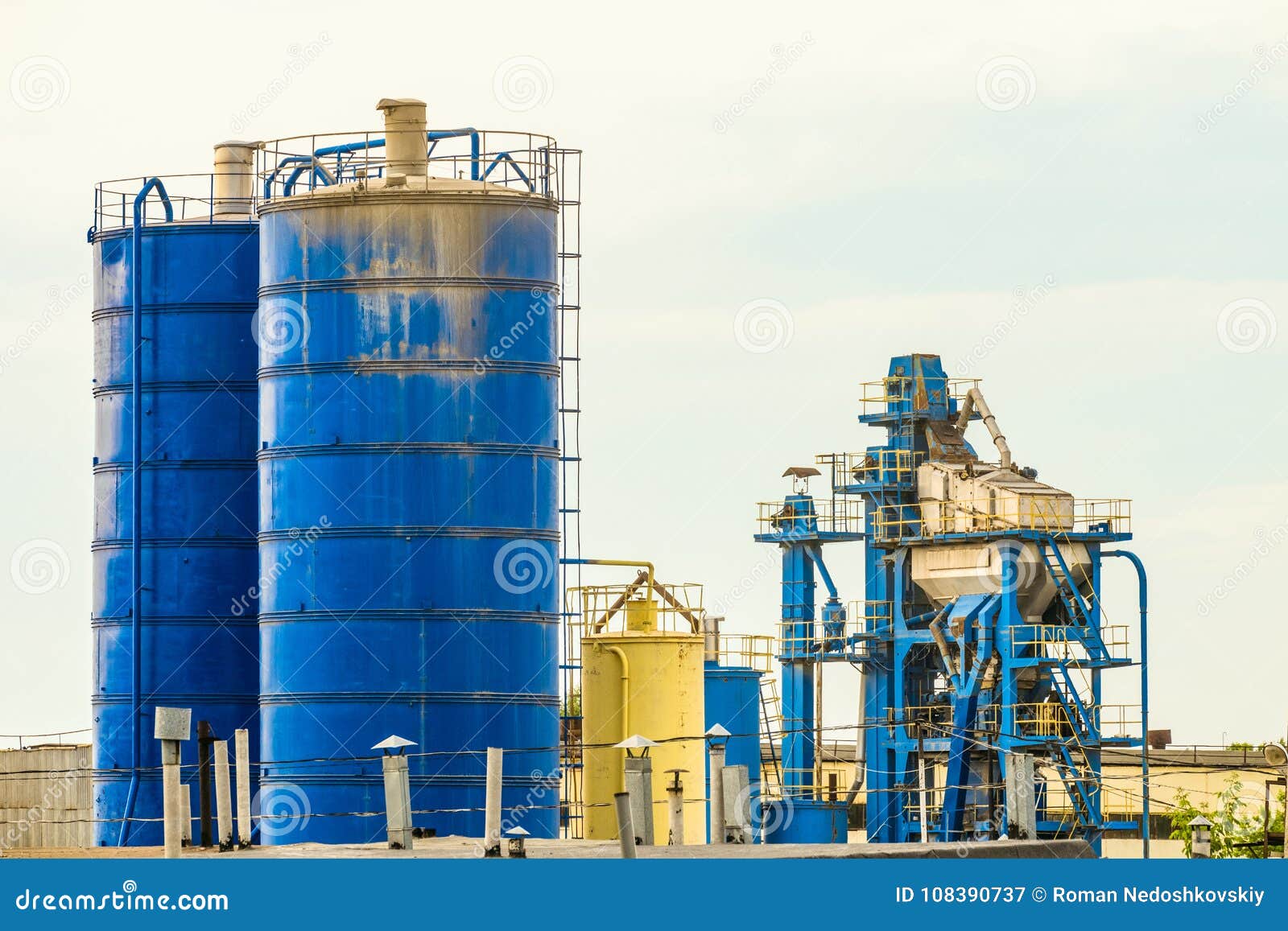 Tanks for Storage and Supply of Mineral Powder, Mixing Unit Stock Image ...