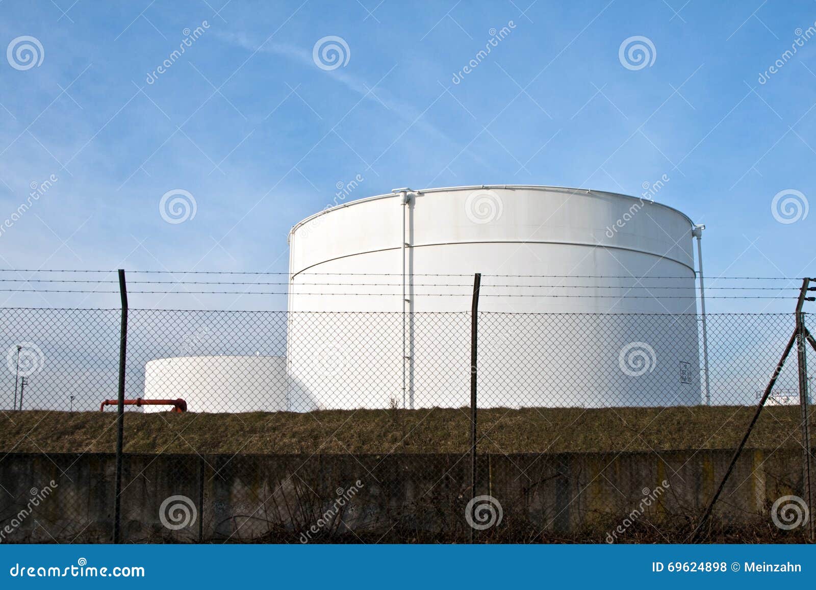 Tanks in Tank Farm with Blue Sky Stock Photo - Image of fuel ...