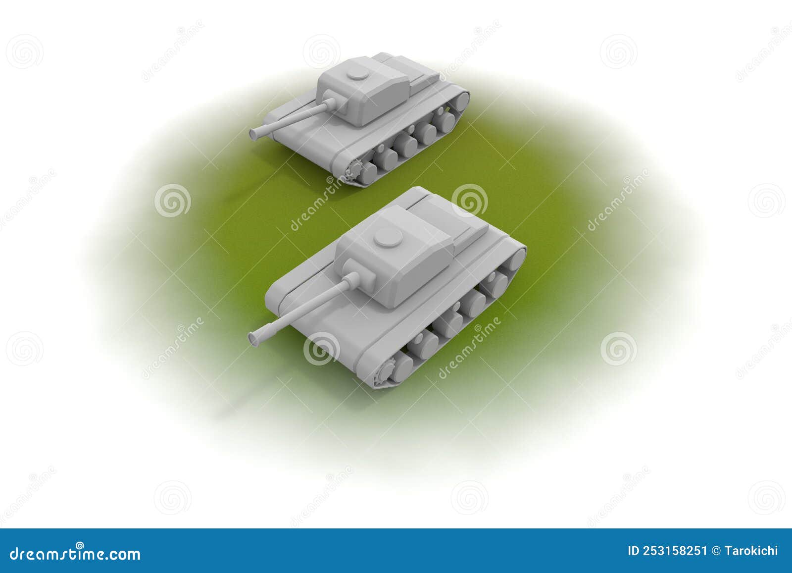2 Tanks. a Tank Moving on Land Stock Illustration - Illustration of ...