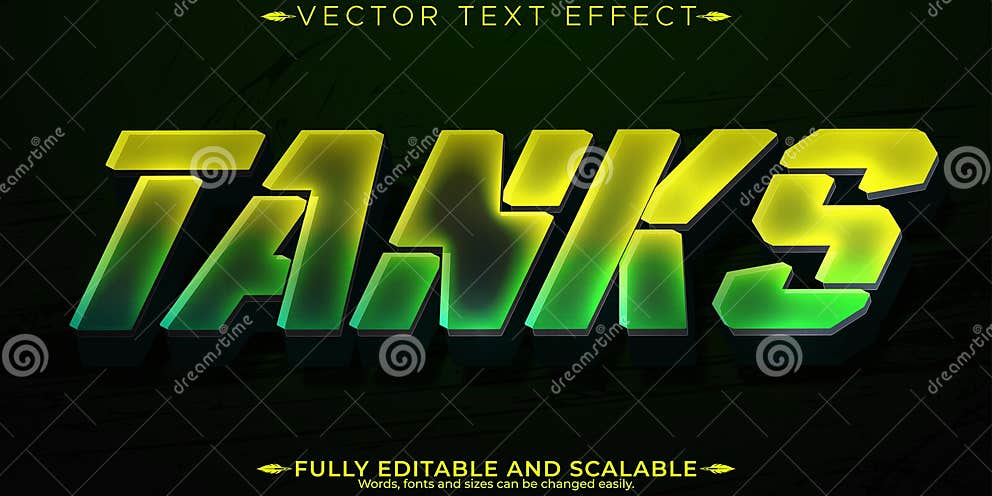Tanks Text Effect, Editable Armor and Military Customizable Font Style ...