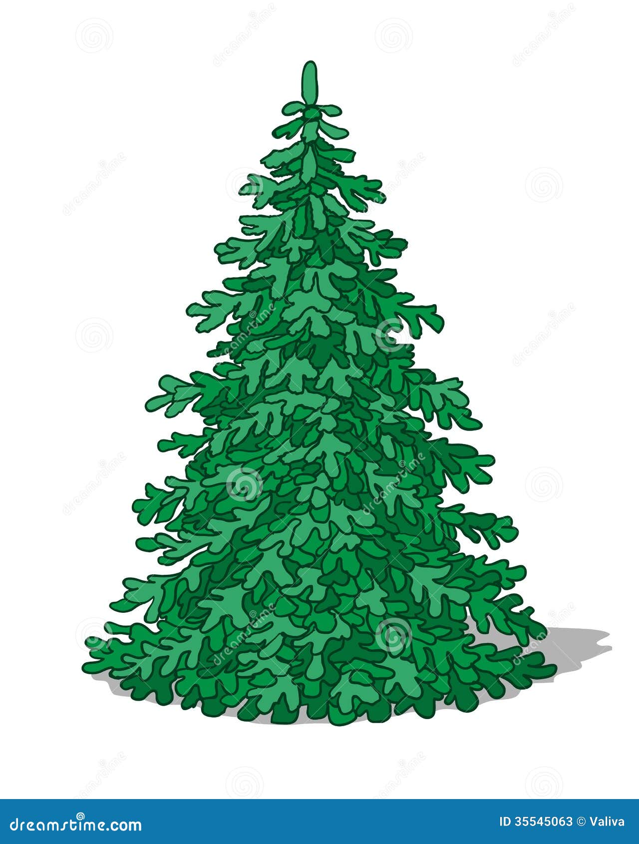 Tannenbaum vektor abbildung. Illustration von karikatur - 35545063