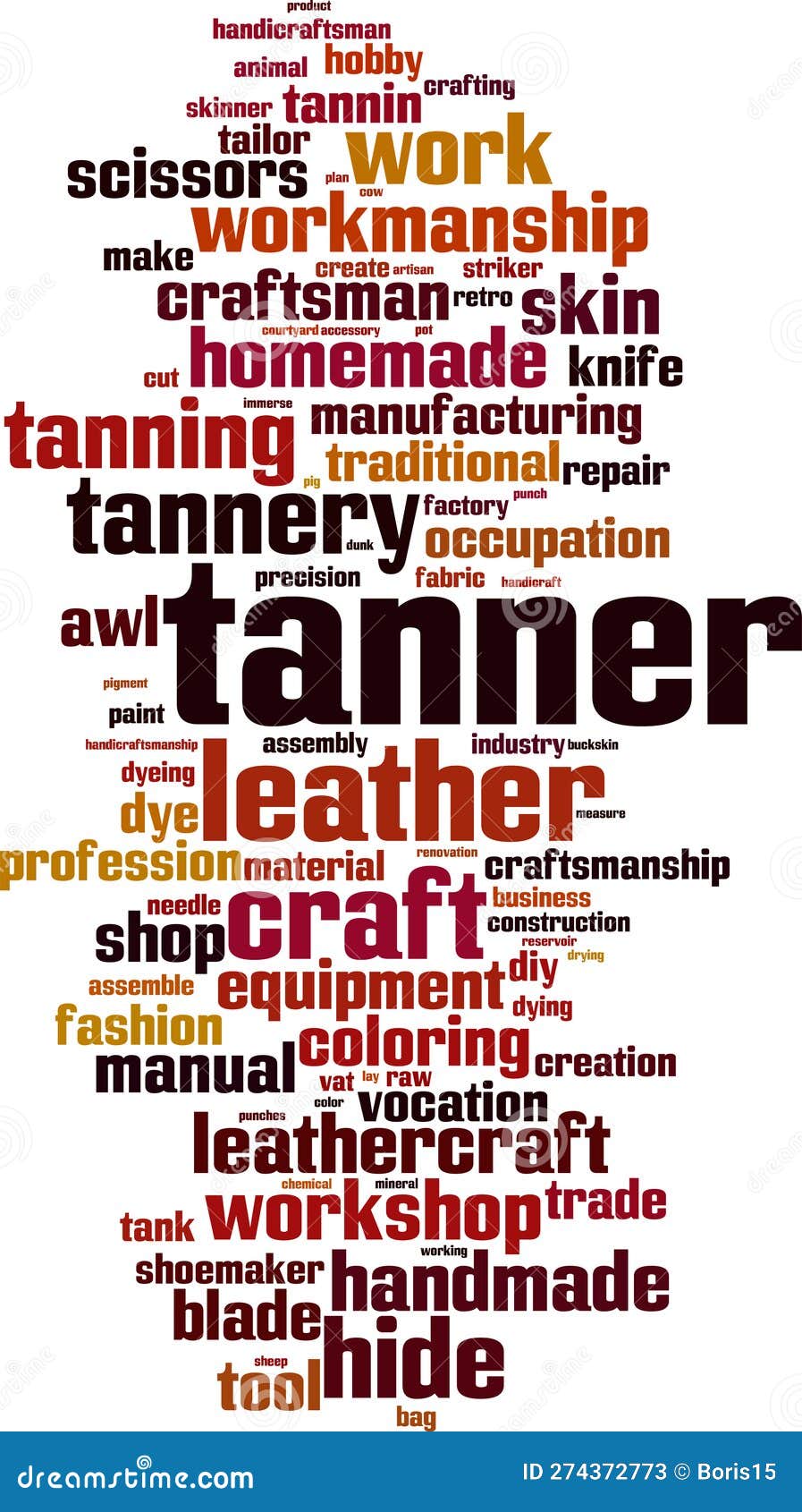 Tanner word cloud stock vector. Illustration of handmade - 274372773