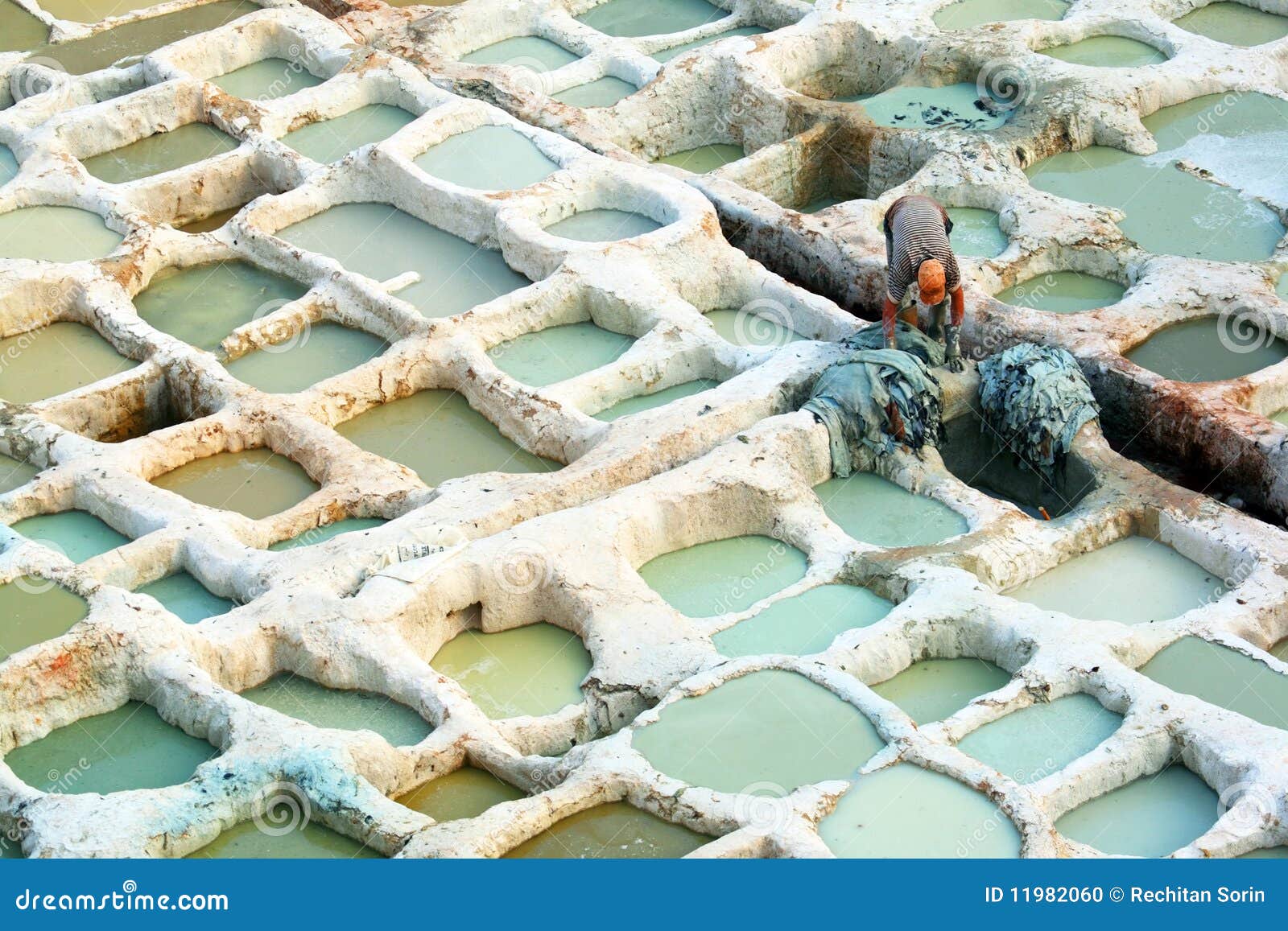 Tanneries of Fes stock photo. Image of crafts, cloud - 11982060