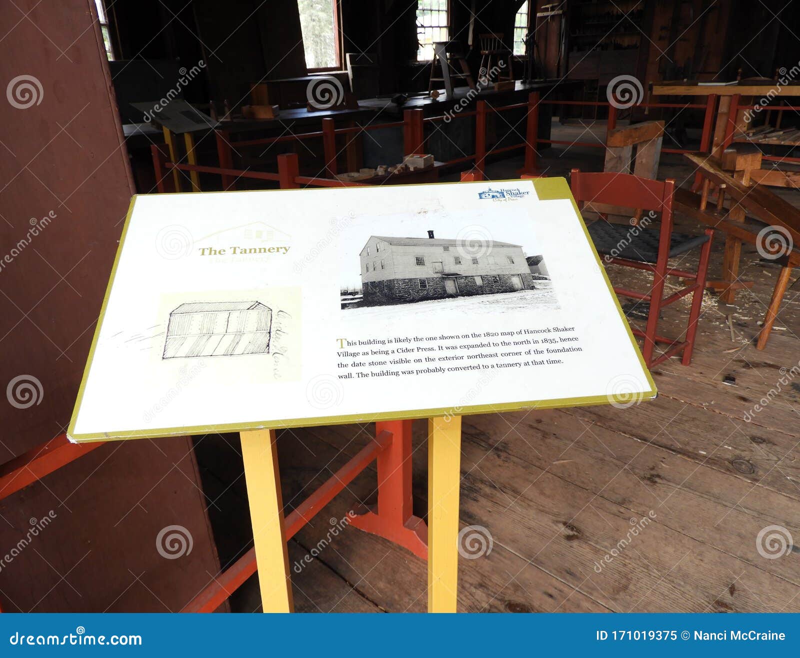 Hancock Shaker Village Tannery Building History Info Stock Image ...