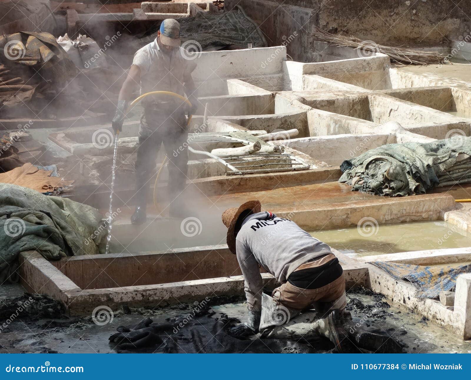 Tannery at Marrakesh, Morocco Editorial Stock Image - Image of ...
