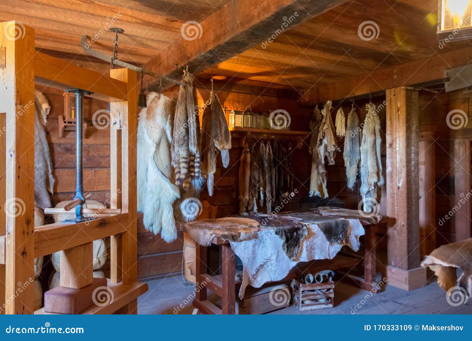 Tannery - Room Where Leather is Tanned Stock Image - Image of craft ...