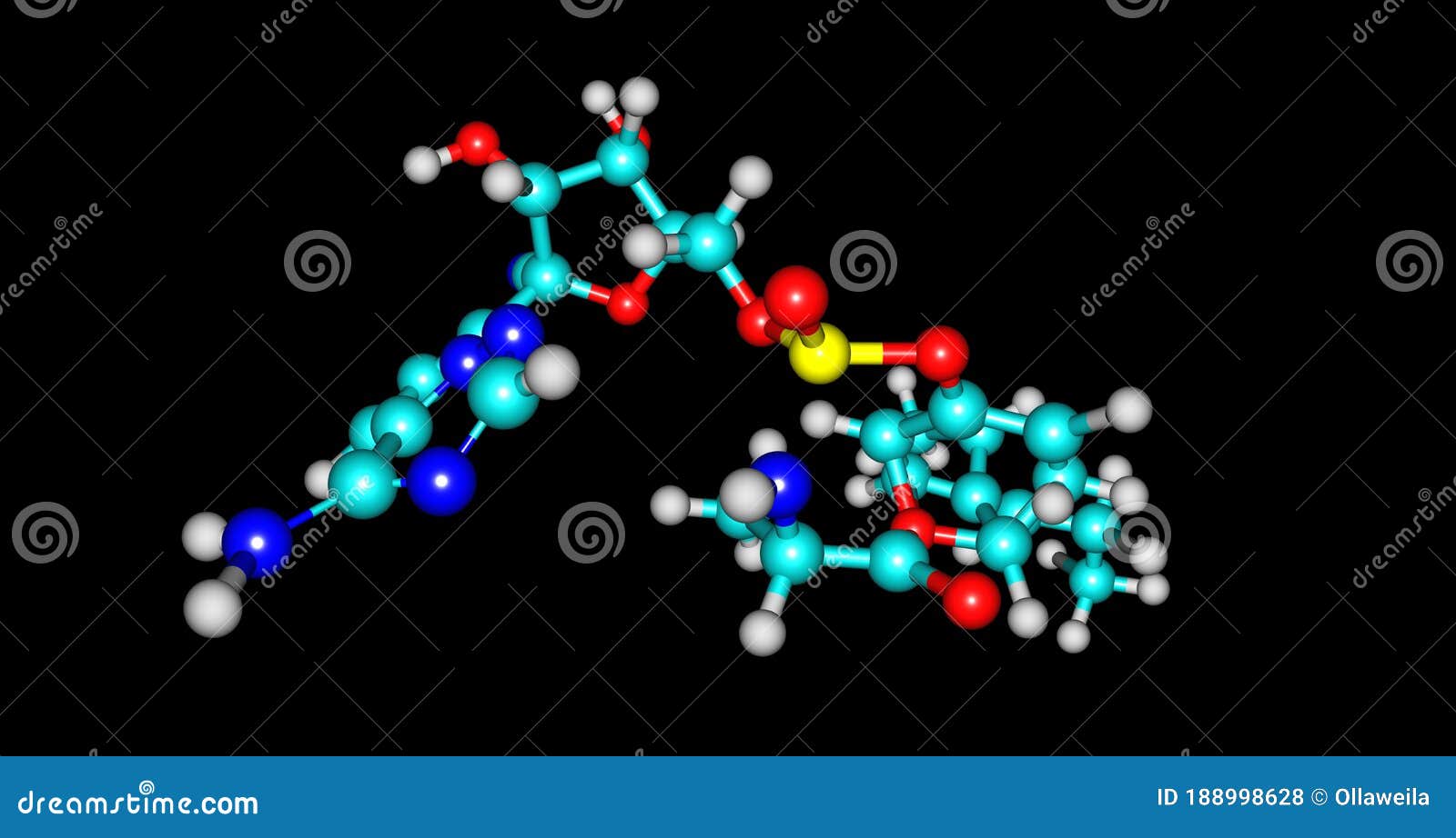 Tannic Acid Molecular Structure Isolated on Black Stock Illustration ...
