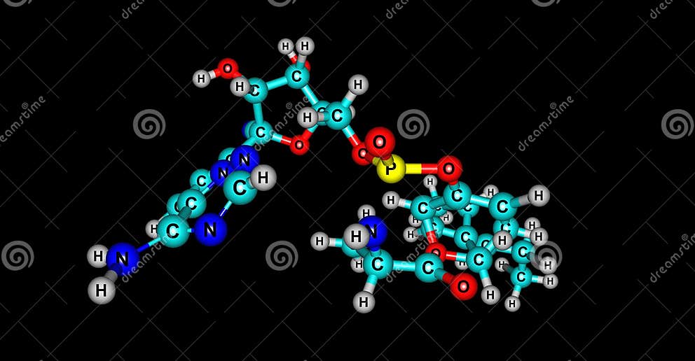 Tannic Acid Molecular Structure Isolated On Black Stock Illustration