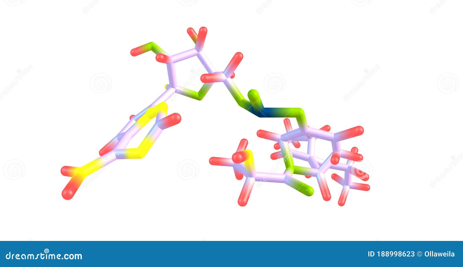 Tannic Acid Molecular Structure Isolated on White Stock Illustration ...
