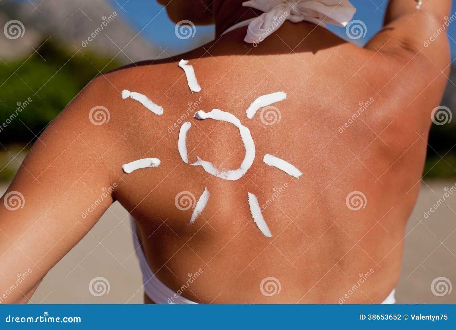 Tanning Lotion on Woman S Shoulder. Stock Photo - Image of attractive ...