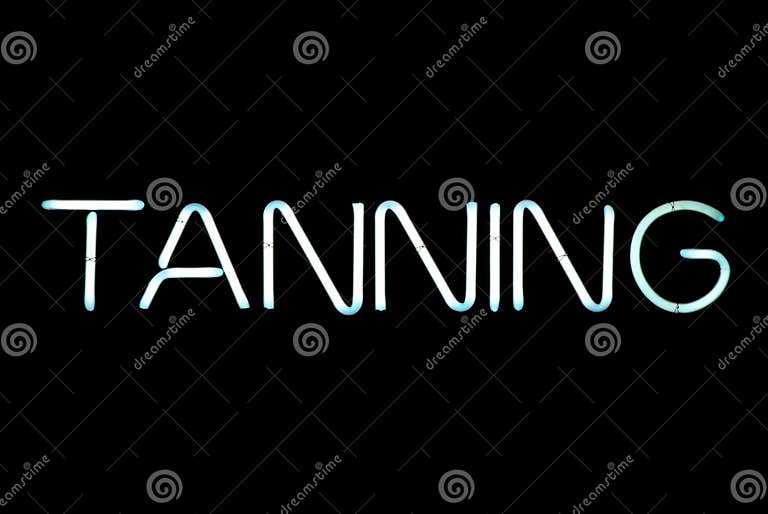 Tanning Neon Sign stock image. Image of night, tanning - 15279787