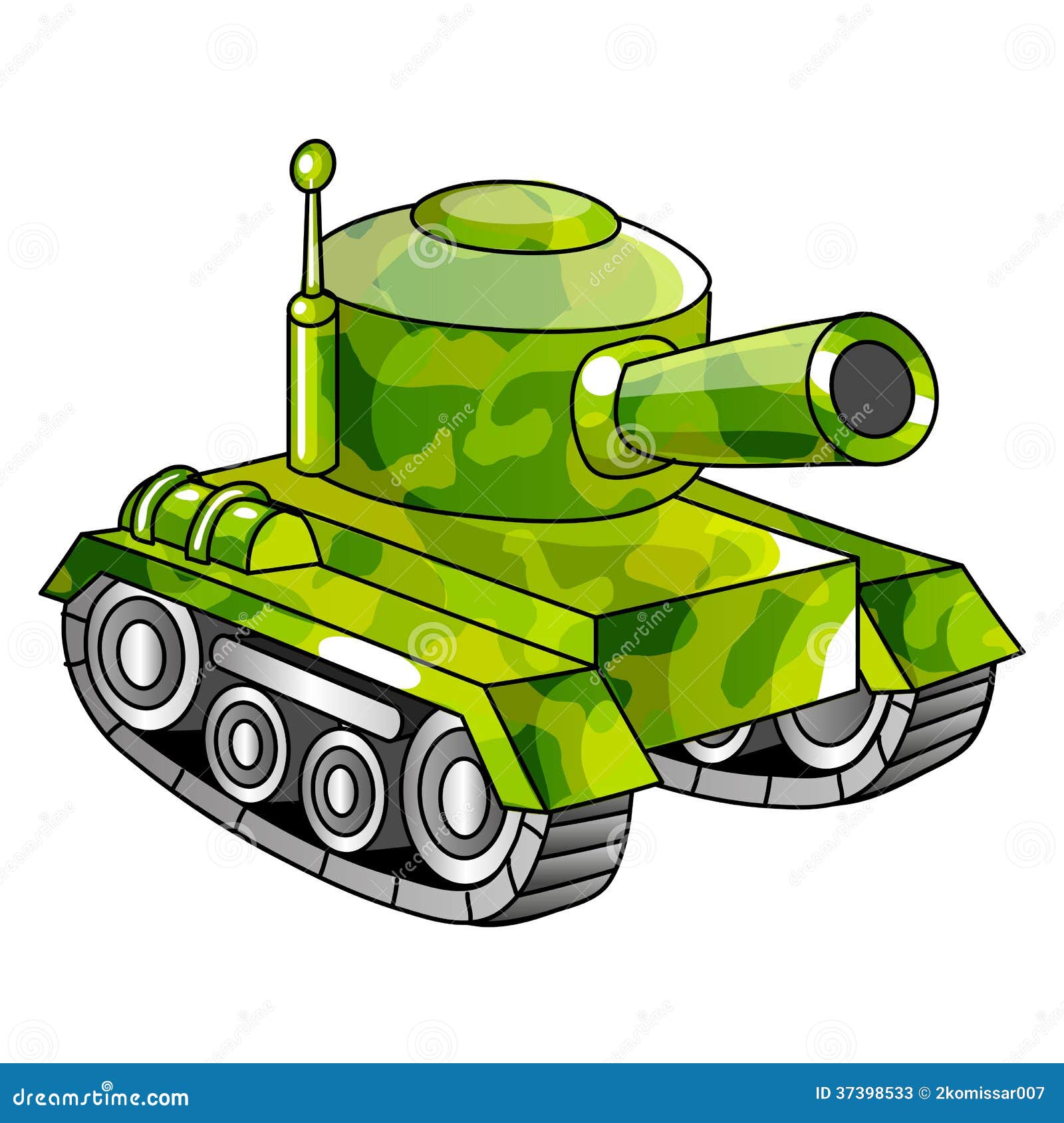 Tanque De Exército Dos Desenhos Animados Ilustração do Vetor ...