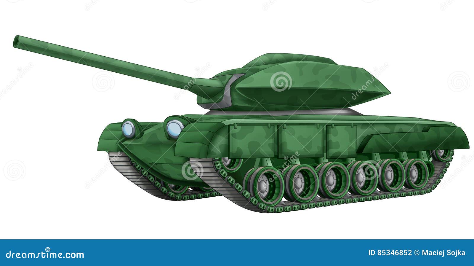 Tanque Dos Desenhos Animados Ilustração Stock - Ilustração de feriado ...