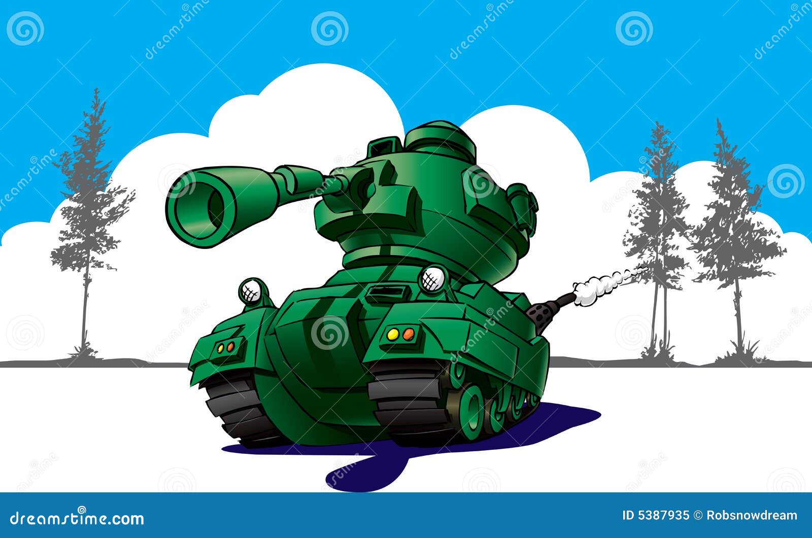 Tanque Dos Desenhos Animados Nos Wargames Ilustração do Vetor ...