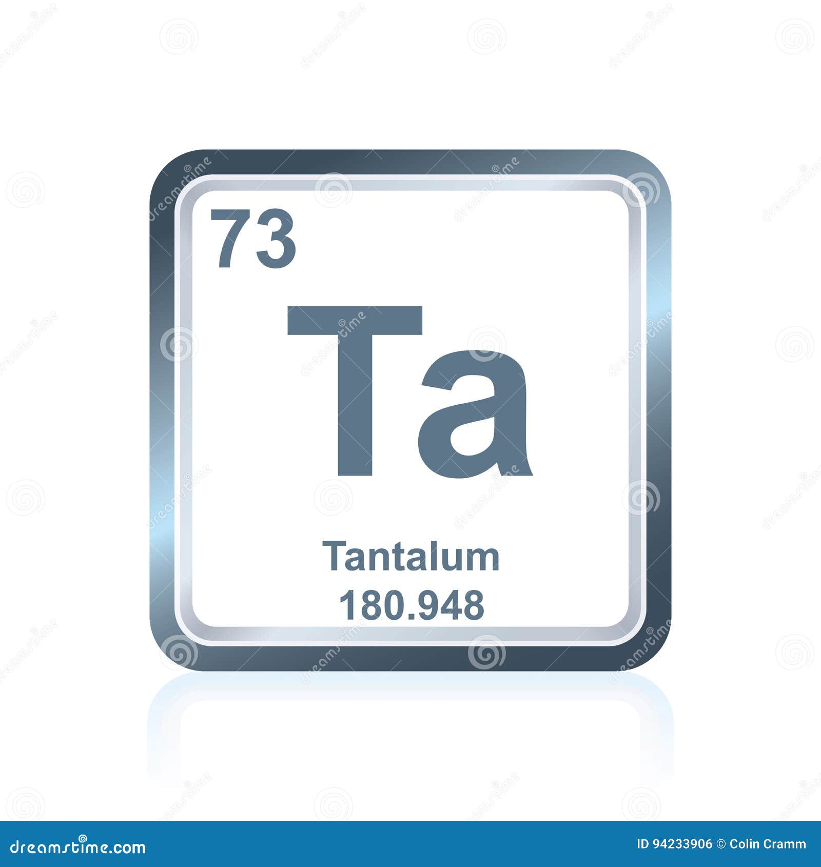 Tantal Des Chemischen Elements Vom Periodensystem Stock Abbildung ...