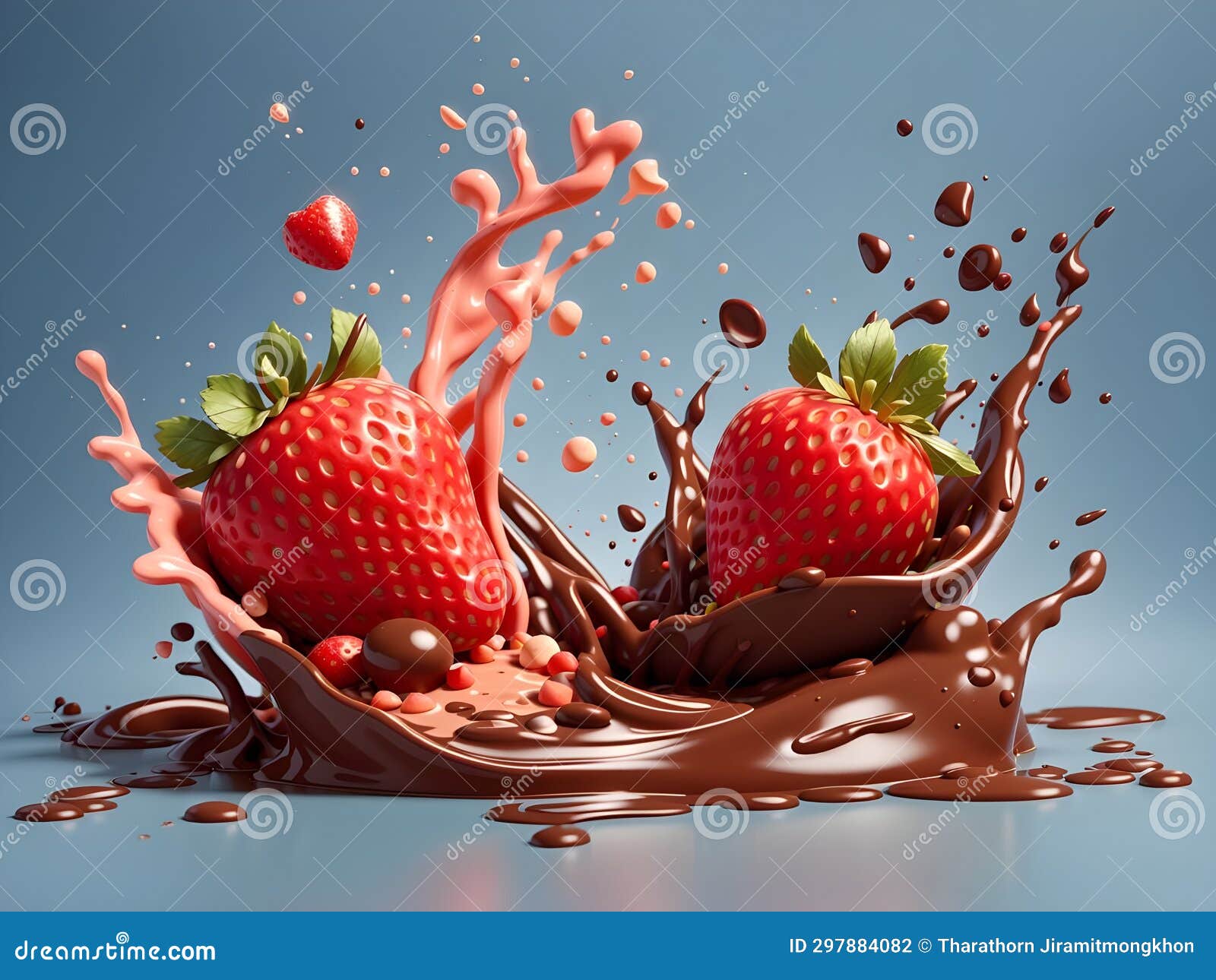 Tantalizing Temptations: 3D Vector Art of Strawberry and Chocolate ...