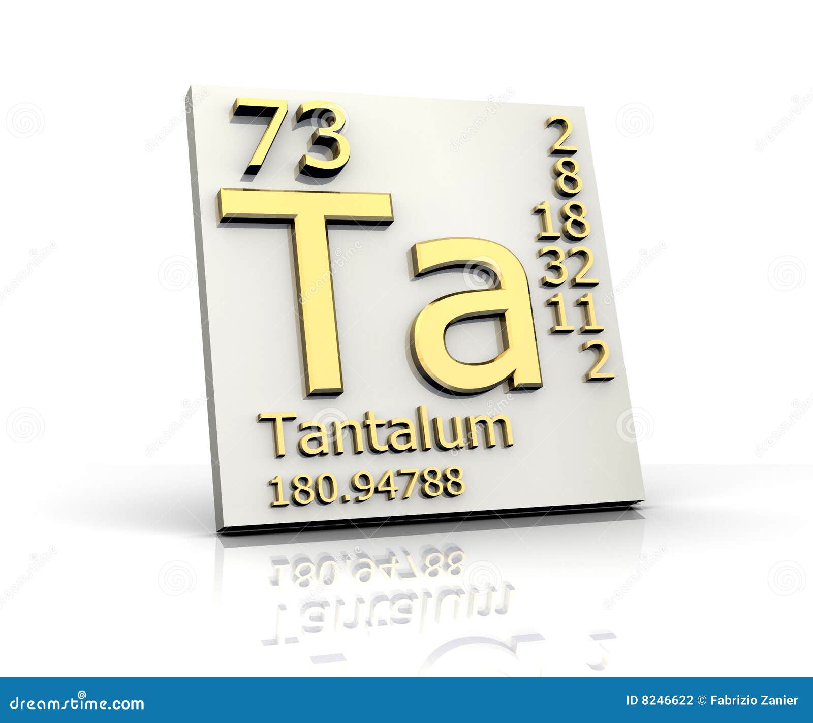 Tantalum, On Periodic Table Of The Elements, Element Symbol Ta Vector ...