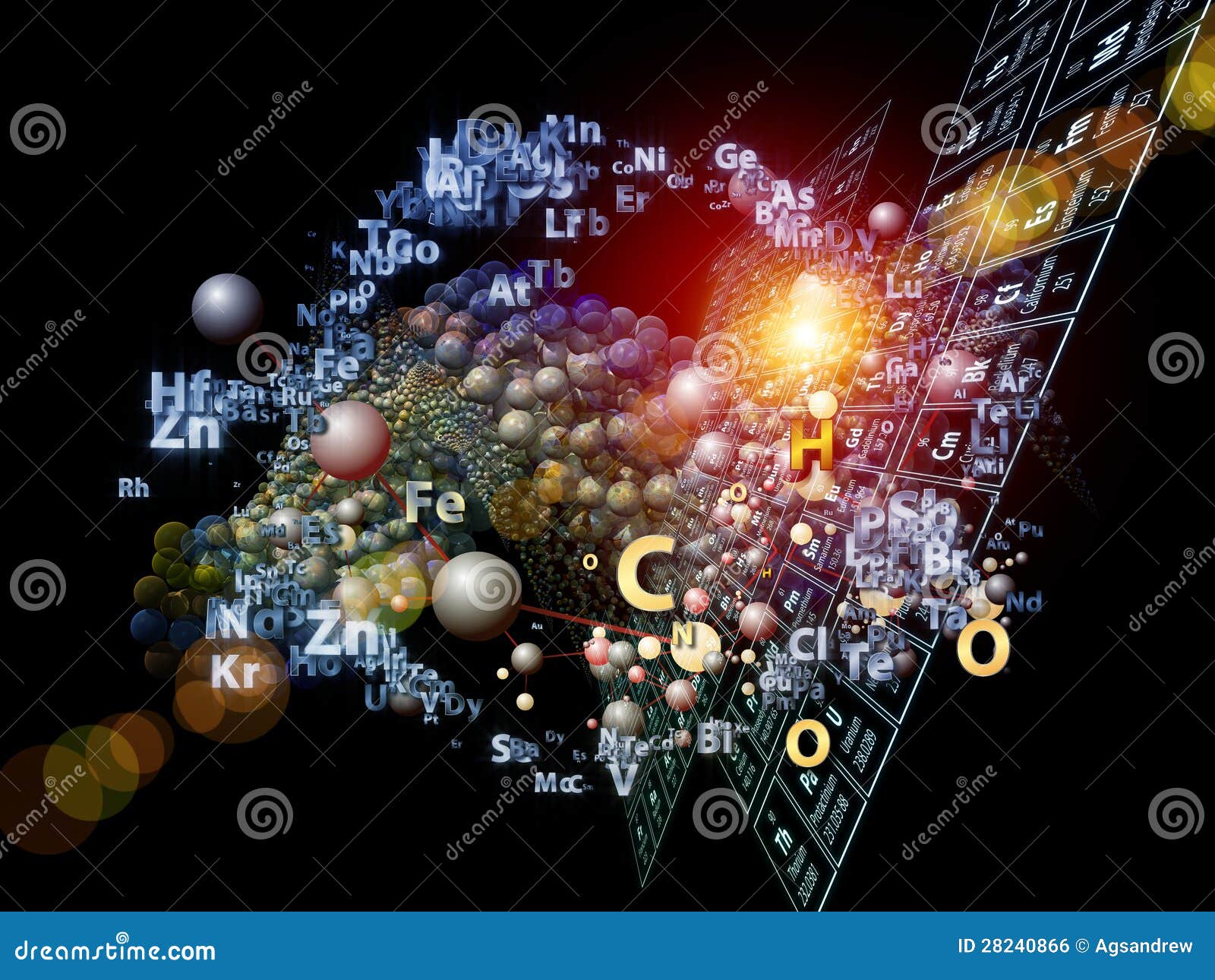 Tanz Der Chemischen Elemente Stockfoto - Bild von element, chemie: 28240866
