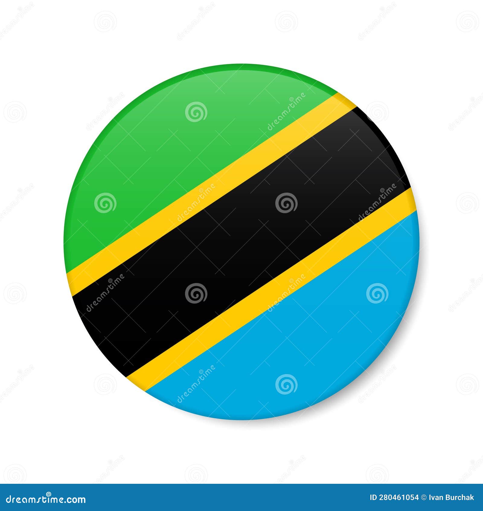 Tanzania Circle Button Icon. Tanzanian Round Badge Flag. 3D Realistic ... Tanzania Circle Button Icon. Tanzanian Round Badge Flag. 3D Realistic ...