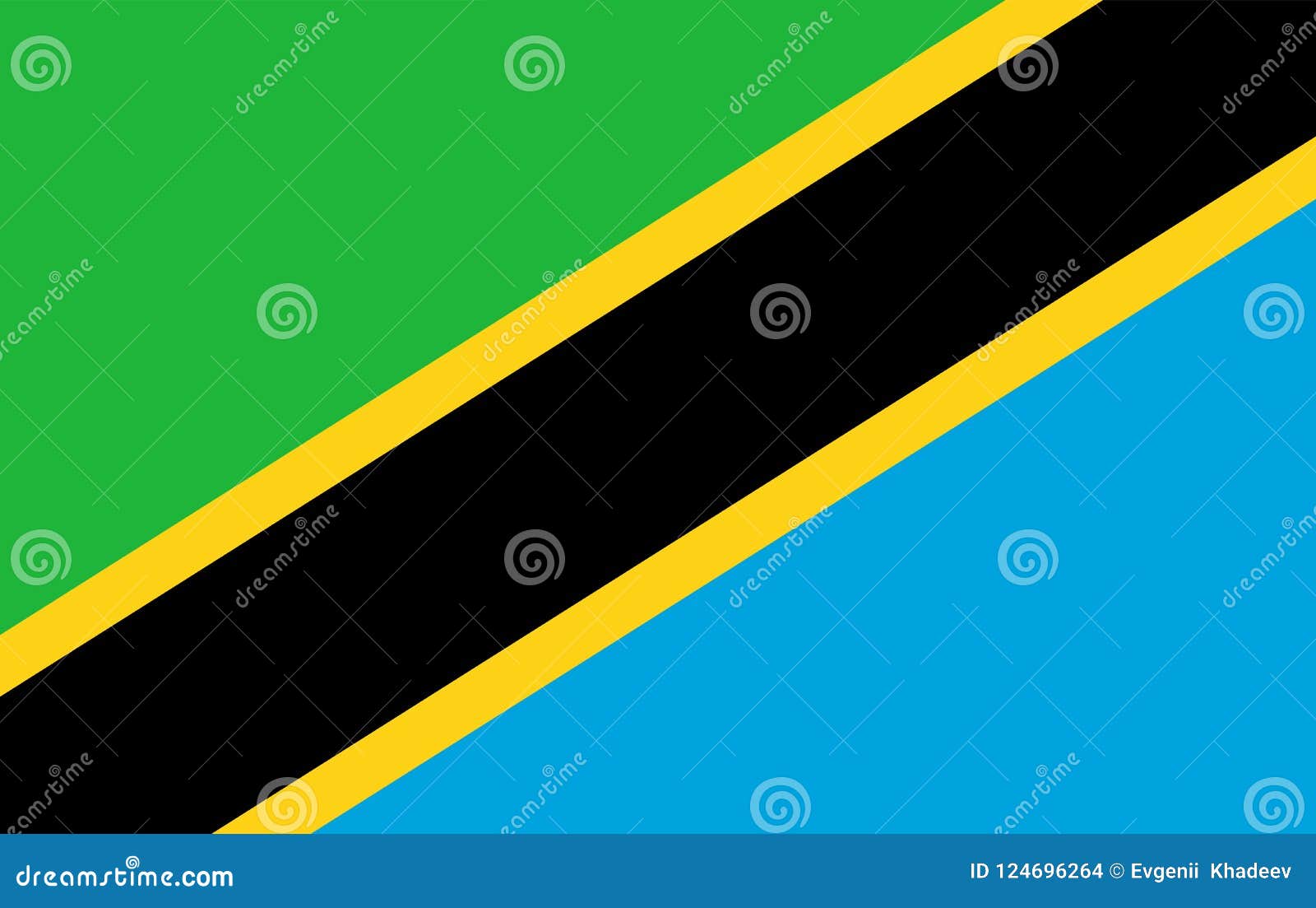 Tanzania flag stock illustration. Illustration of colour - 124696264