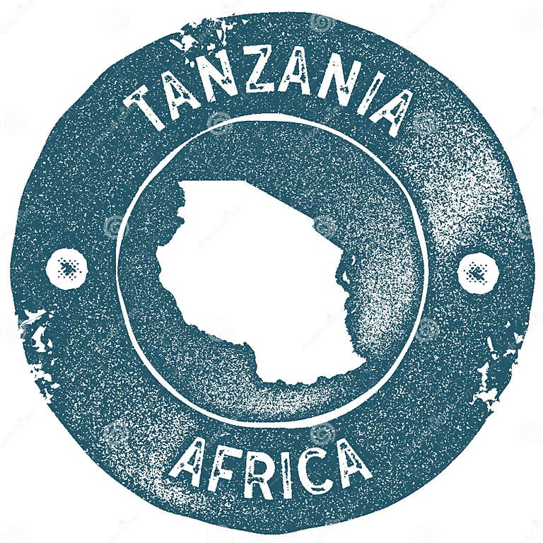 Tanzania Map Vintage Stamp Stock Vector Illustration Of Retro Logo