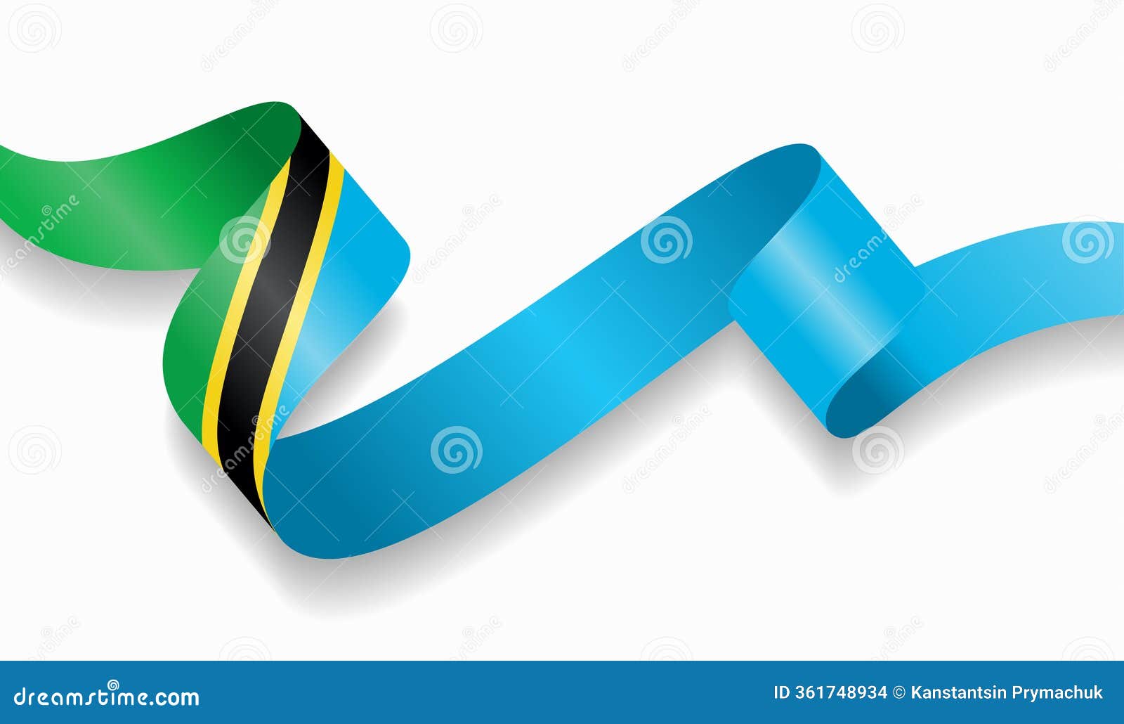 Tanzanian Flag Wavy Abstract Background. Vector Illustration. Stock ...