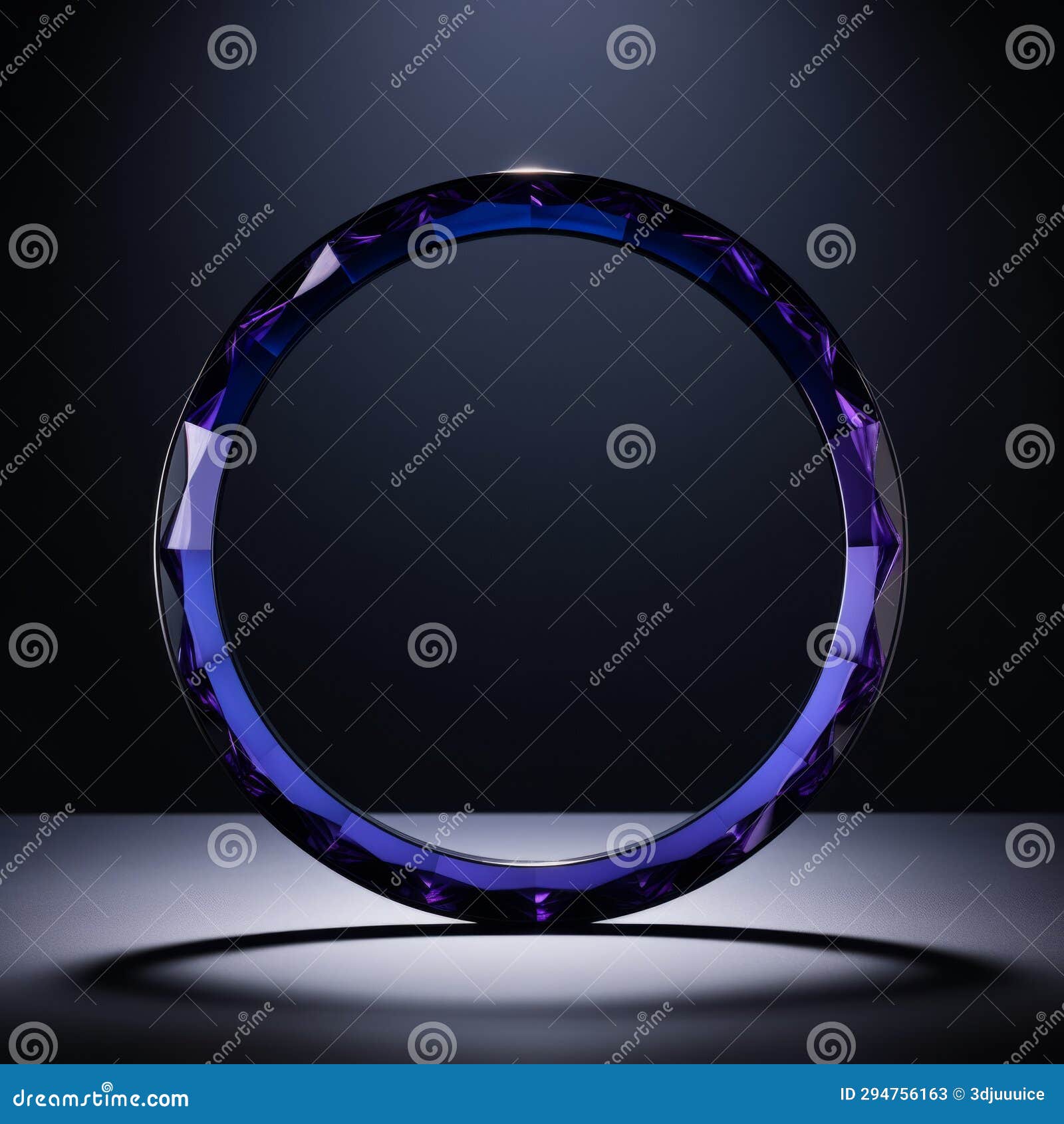 Tanzanite Crystal Minimalistic Round Picture Frame. Stock Illustration ...