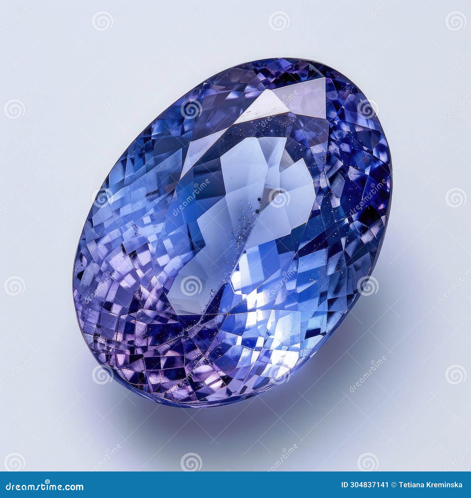 Indigo Tanzanite With Mystical Trillion Cut In Realistic Style Royalty ...