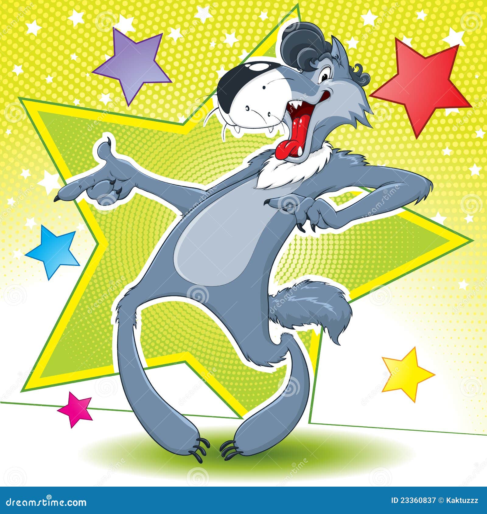 Tanzen-Wolf vektor abbildung. Illustration von karikatur - 23360837