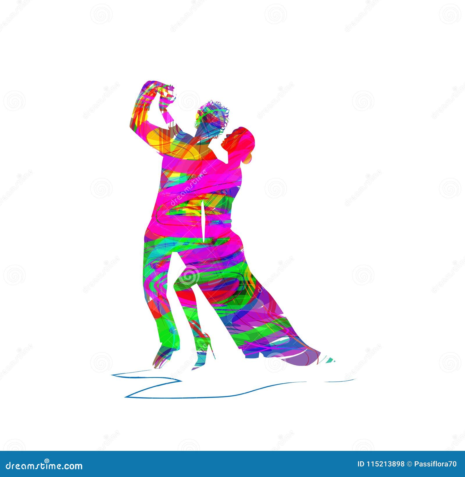 Tanzpaar-Vektordesign vektor abbildung. Illustration von mädchen ...